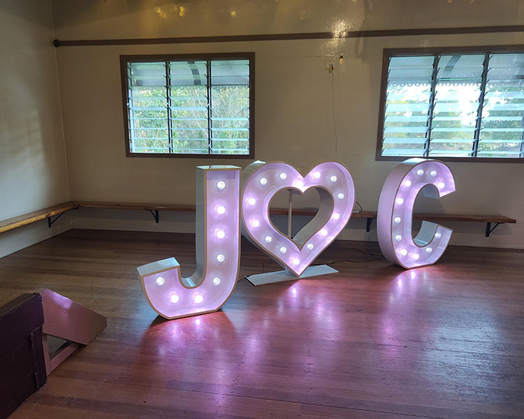 Light Up Letter Hire - Marquee Hire Brisbane | Wedding, Corporate ...
